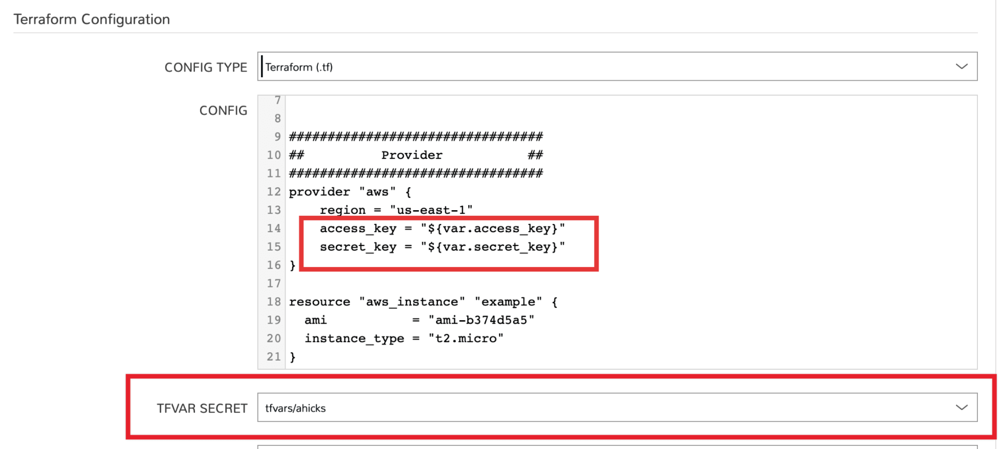 How to use Morpheus Cypher to pass secrets into a Terraform Blueprint