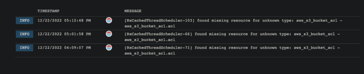 Terraform Apps are slow and produce errors in logs